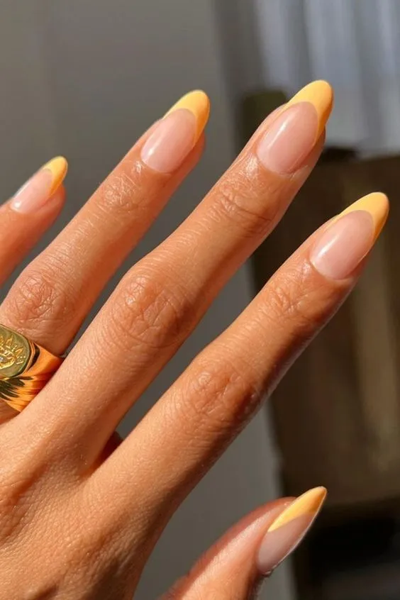 Yellow tip nails store